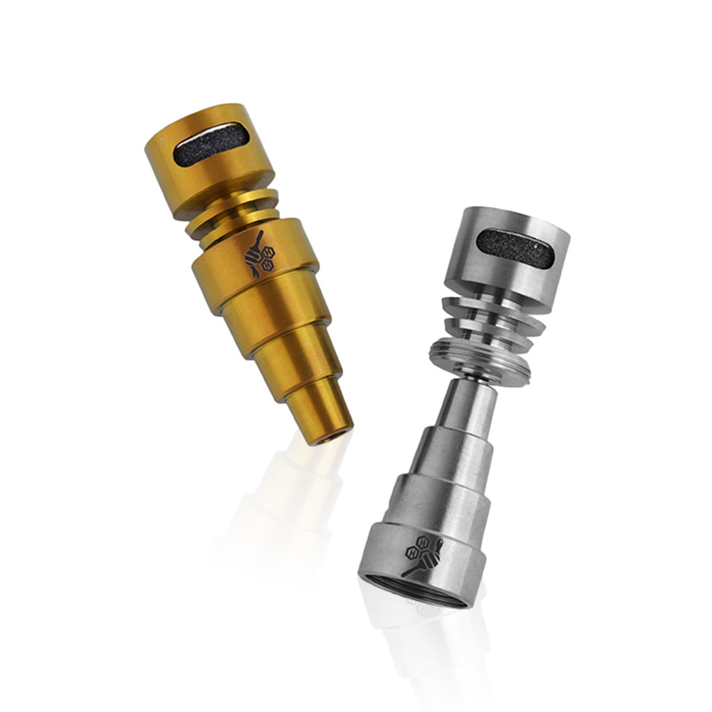 Titanium 6-in-1 Moon Rock Dab Nail for Rig | Honeybee Herb