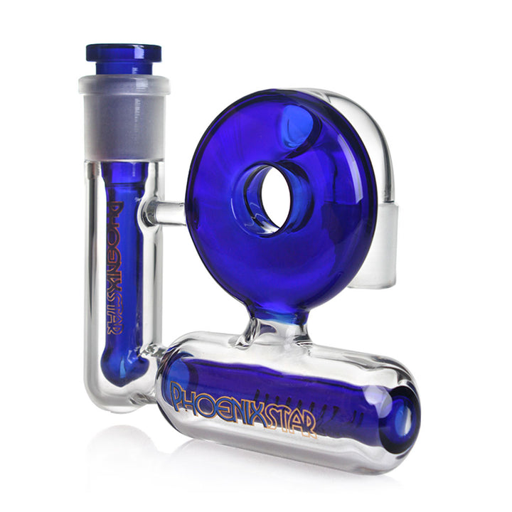 Phoenix Star Ash Catcher With Downstem And Inline Perc Honeybee Herb
