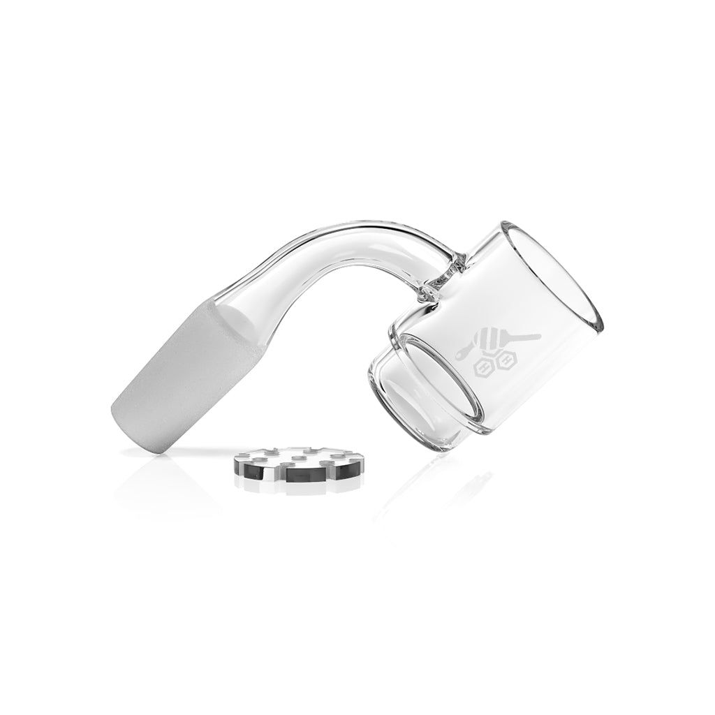 Honey Disc Deep Dish - 90° Quartz Banger - YL | Honeybee Herb